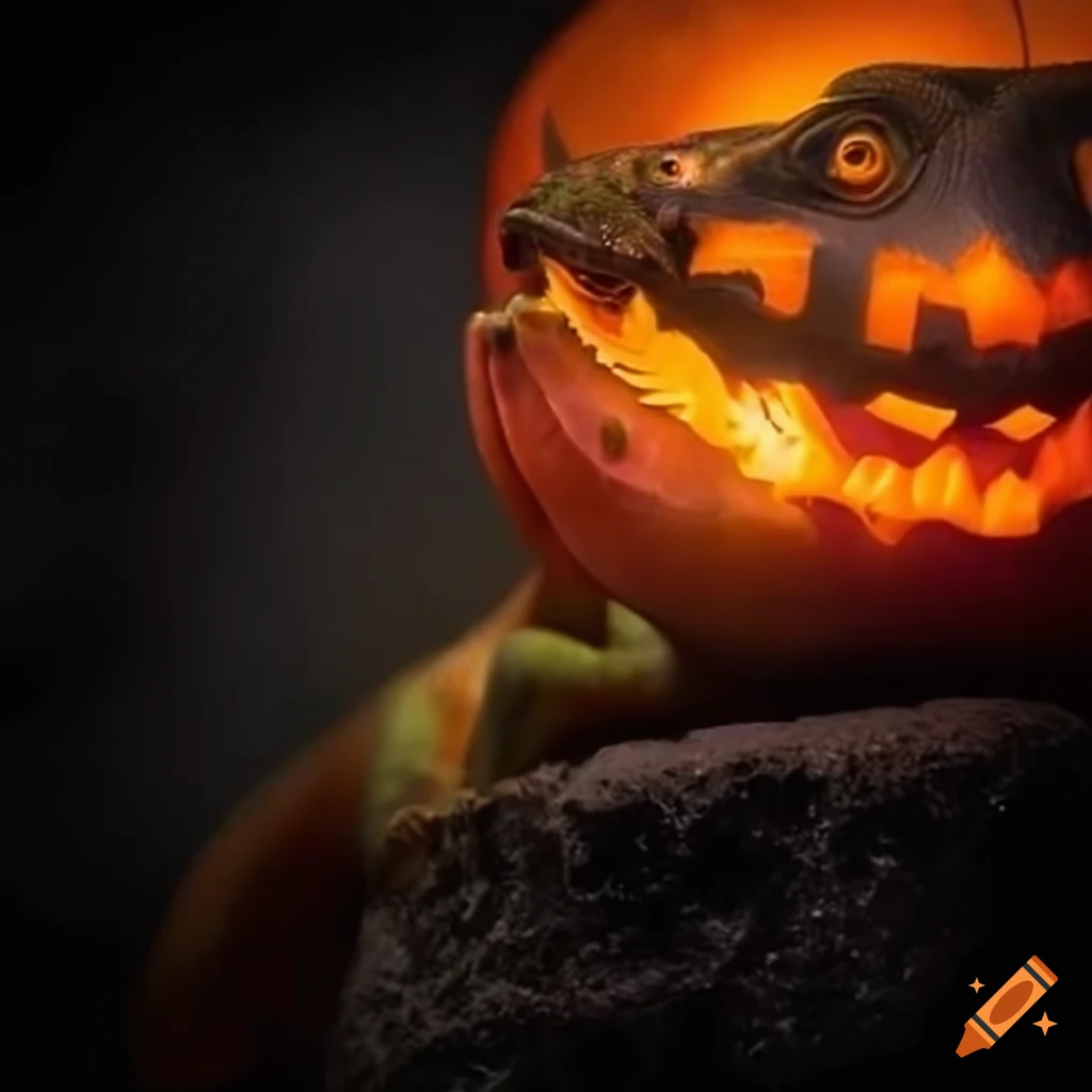 Halloween-themed reptile