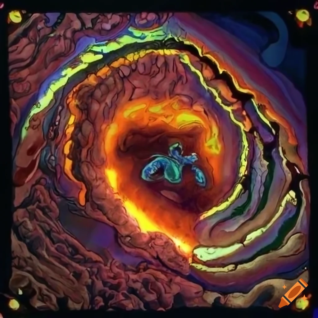 Artistic representation of the power of magma on Craiyon