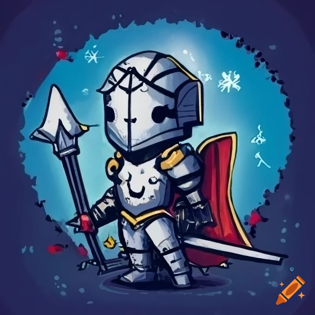 Cute knight illustration on Craiyon