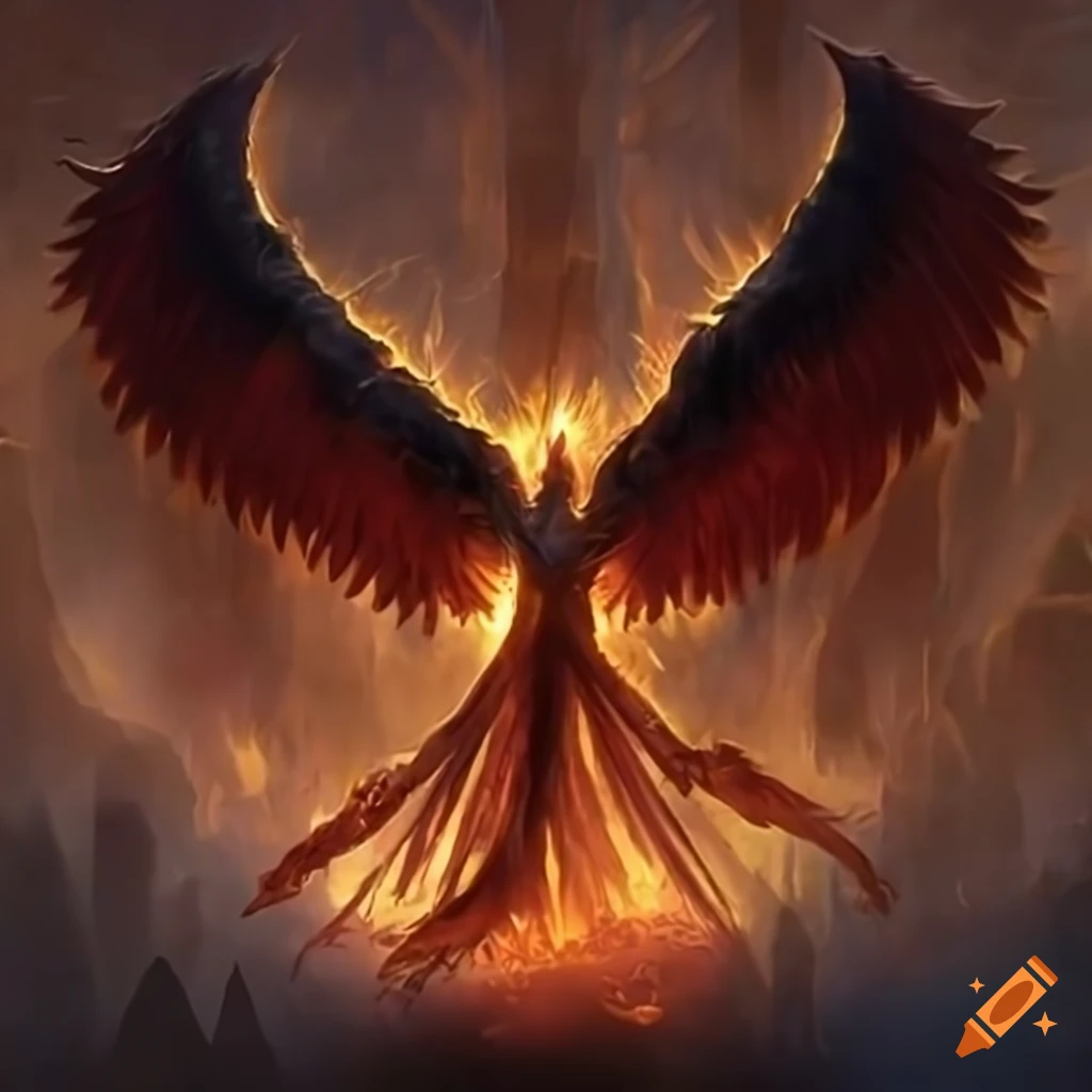 Image of a phoenix holding scales of justice