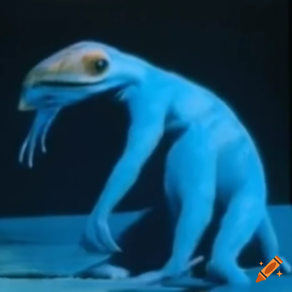 Realistic blue creature from a comedy tv show on Craiyon