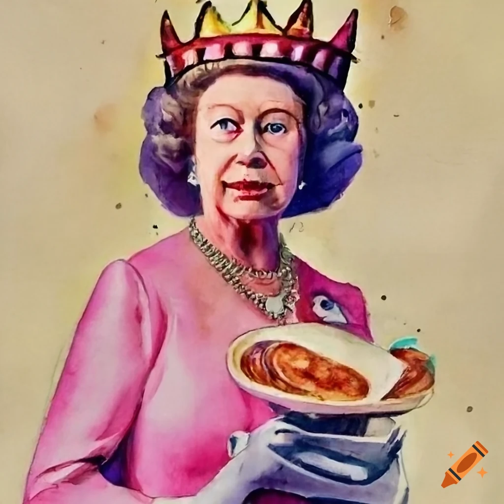 Cartoon chef wearing the union jack flag on Craiyon