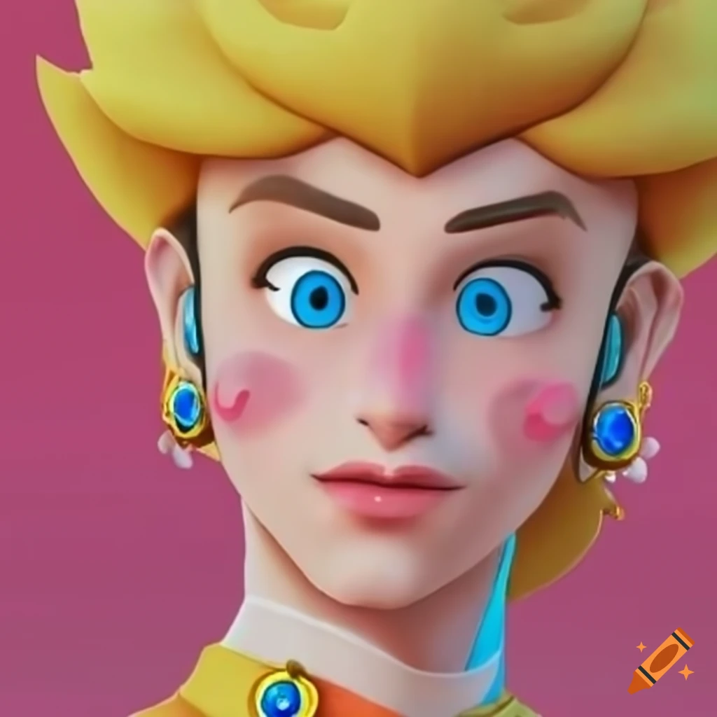Cosplay of male princess peach on Craiyon