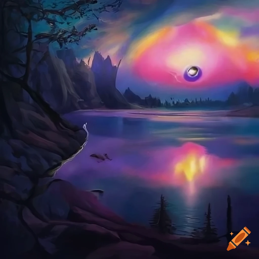 Unstable mutable landscape in mtg fantasy art on Craiyon