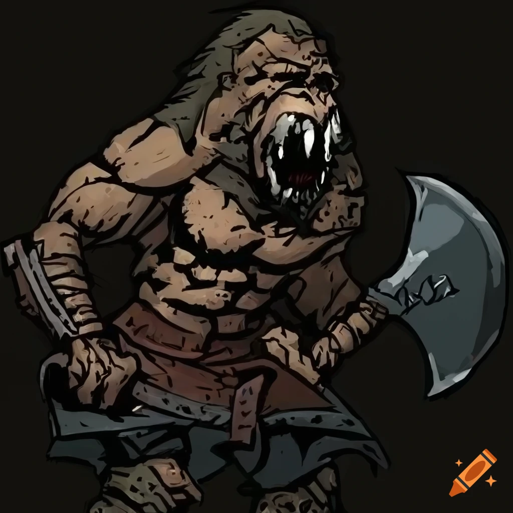 Dark fantasy artwork of an aggressive ape fighter on Craiyon