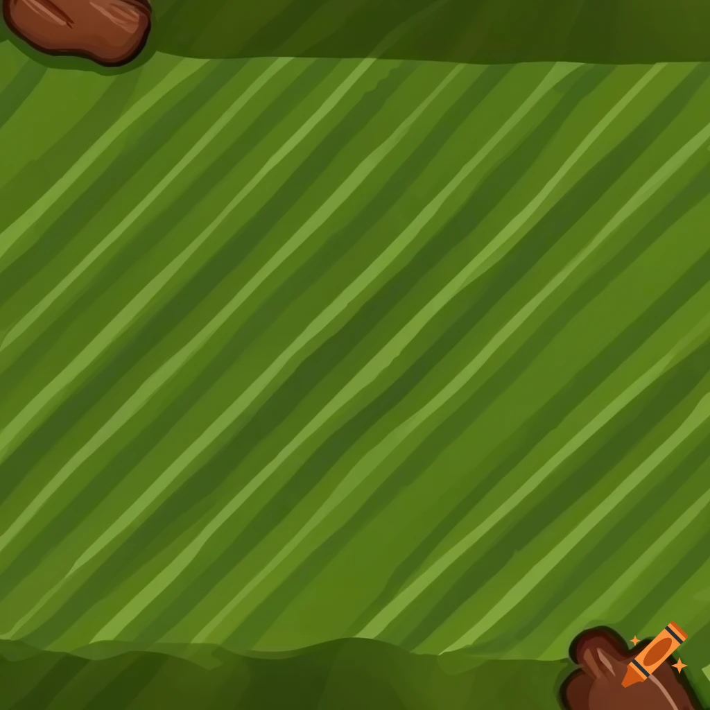 Top-down view of a cartoonish agricultural field on Craiyon