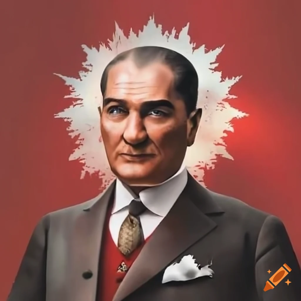 Turkish republic day celebration with atatürk on Craiyon