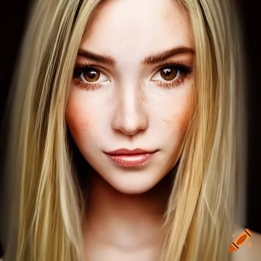 Smiling Young Woman With Freckles And Light Blonde Hair