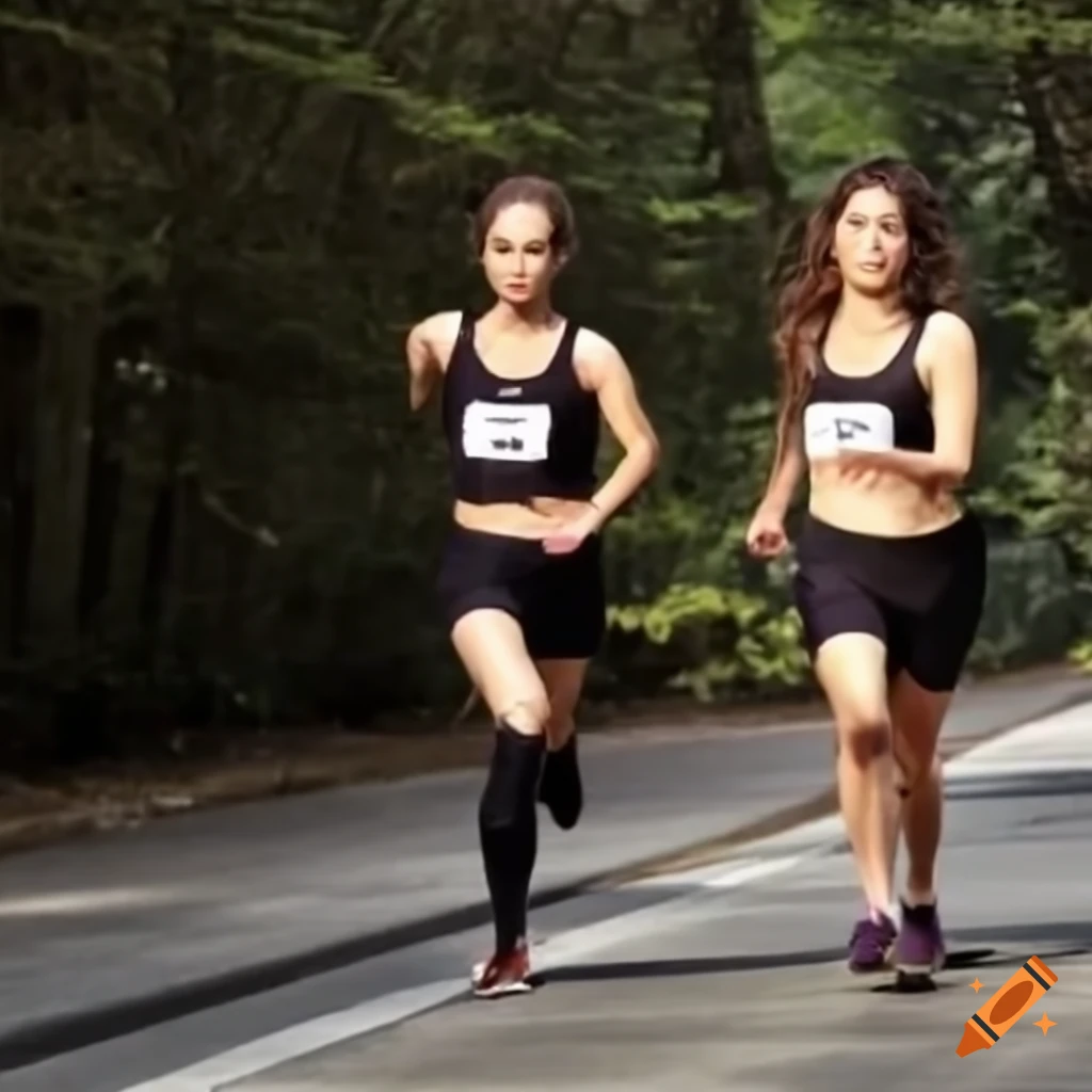 Person running on a track on Craiyon