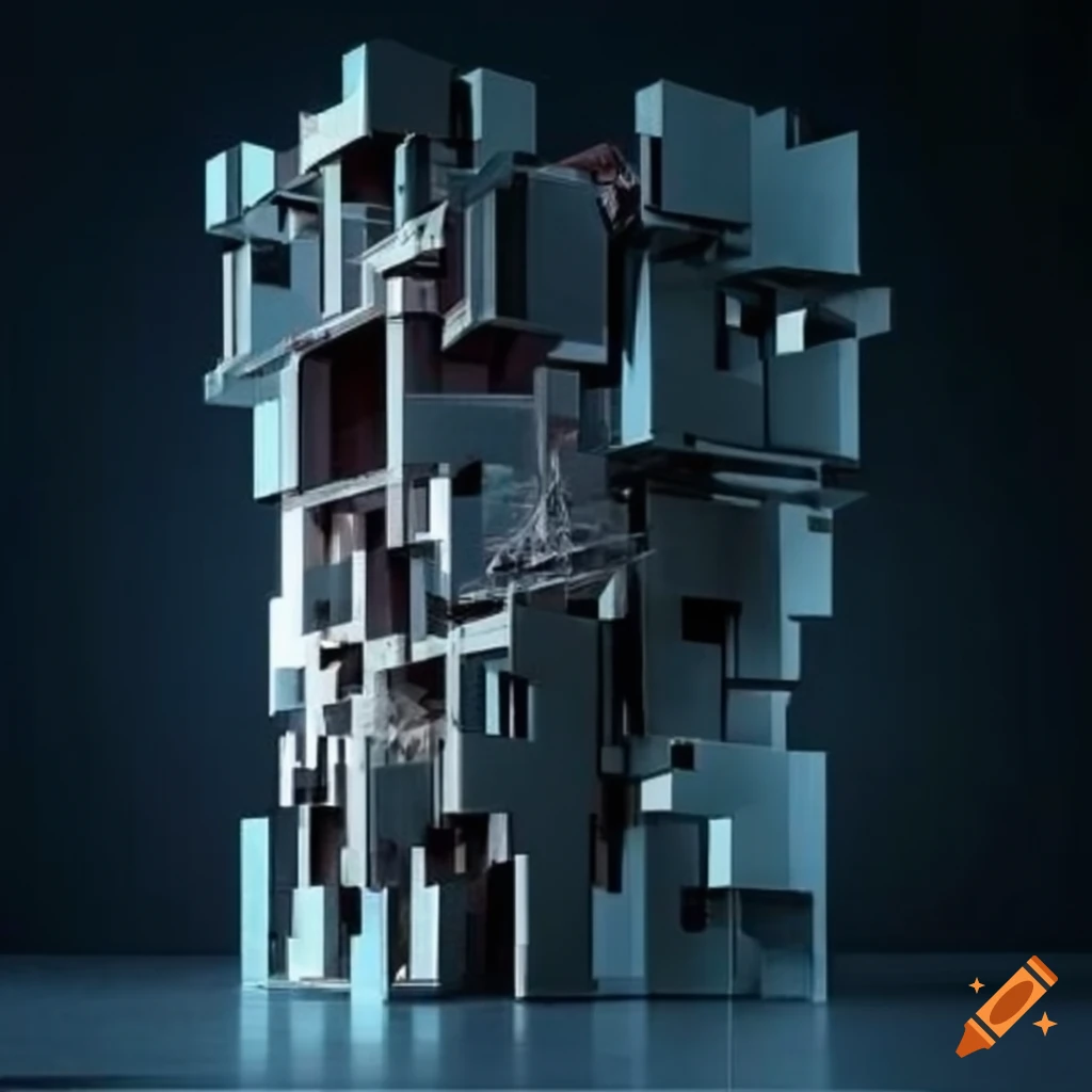 Image of a crazy deconstructivist house on Craiyon