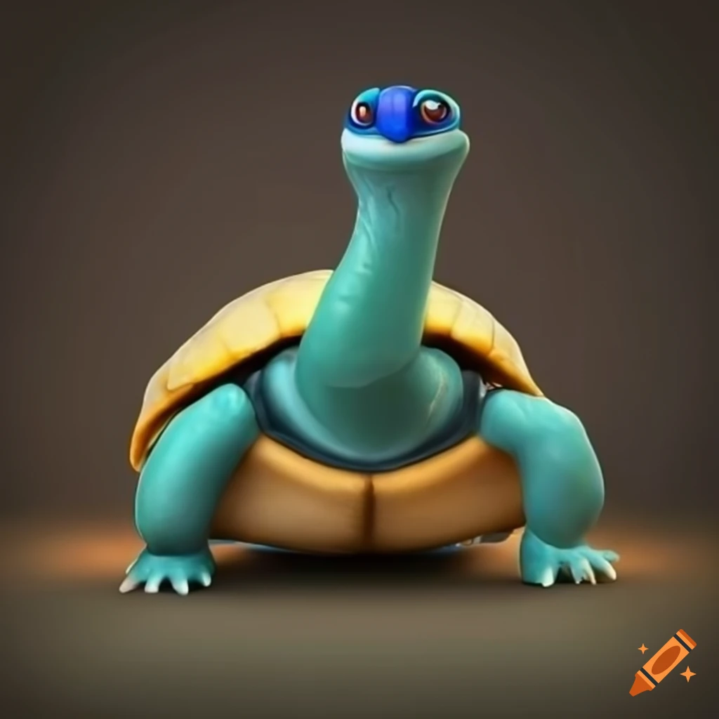 Image of master oogway turtle with blue lightning eyes on Craiyon