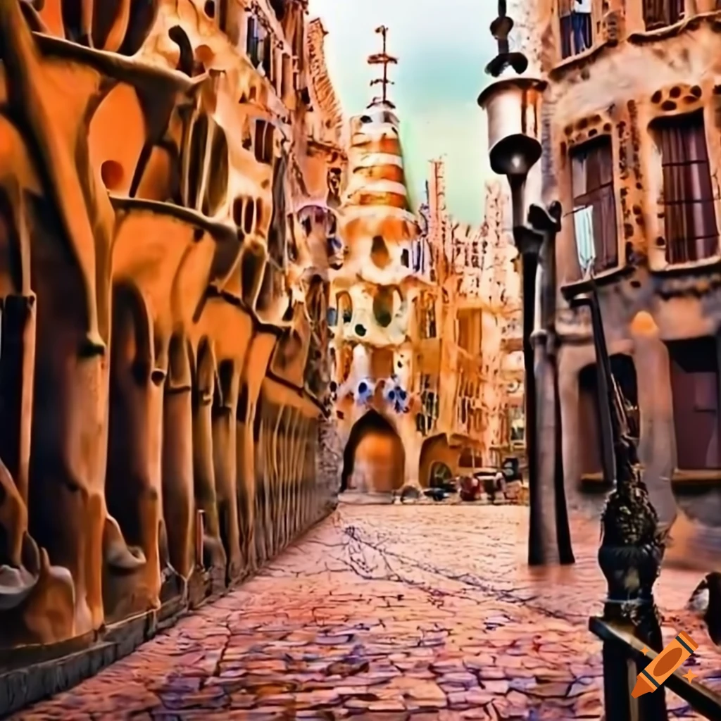 Organic cityscape inspired by gaudi