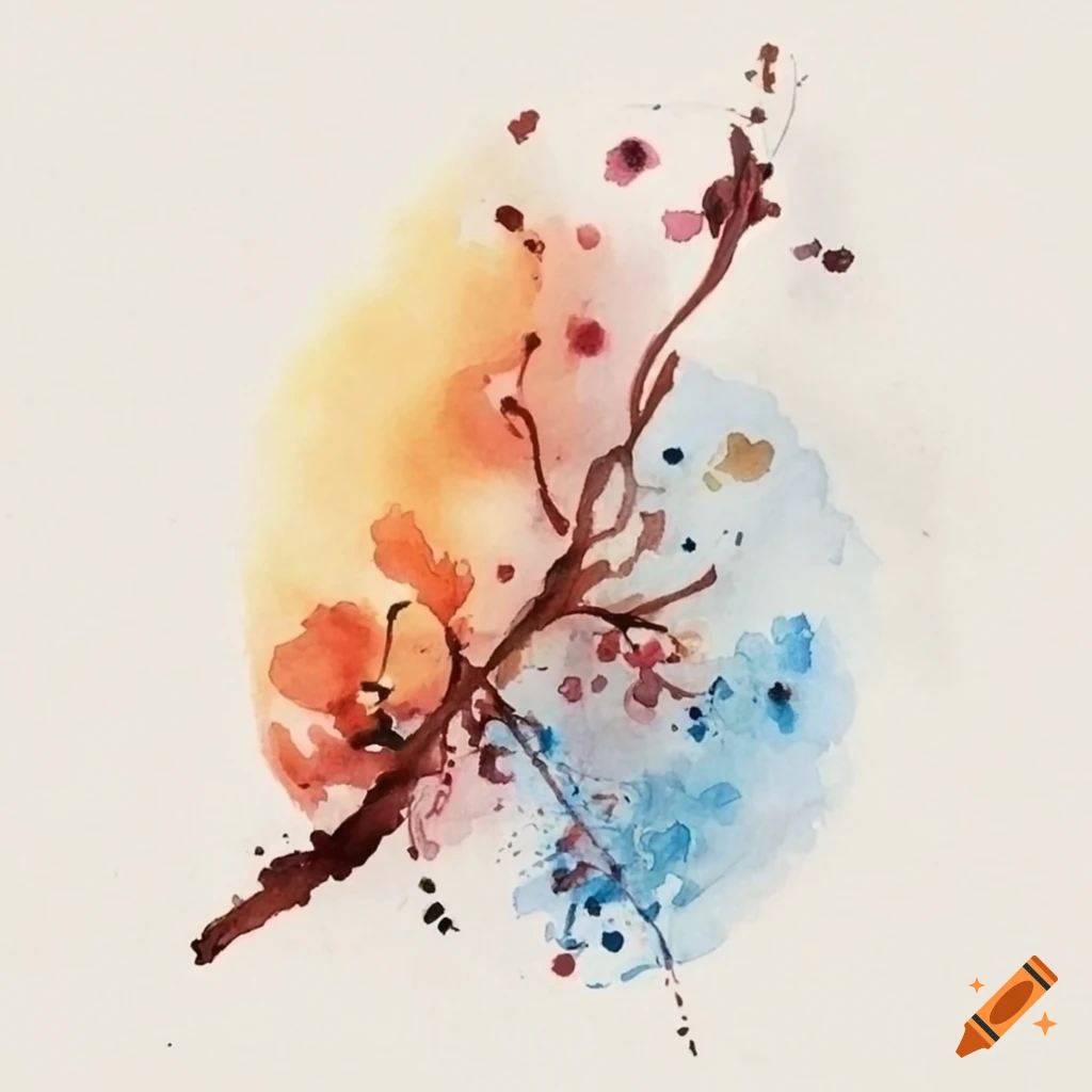 Delicate watercolor inspired by november