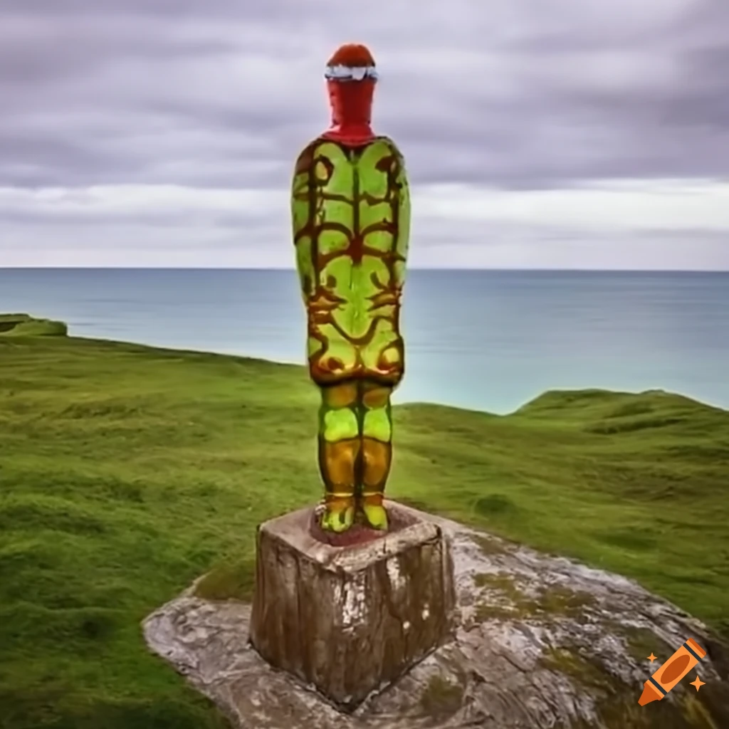 Surreal depiction of ivan ooze at beachy head