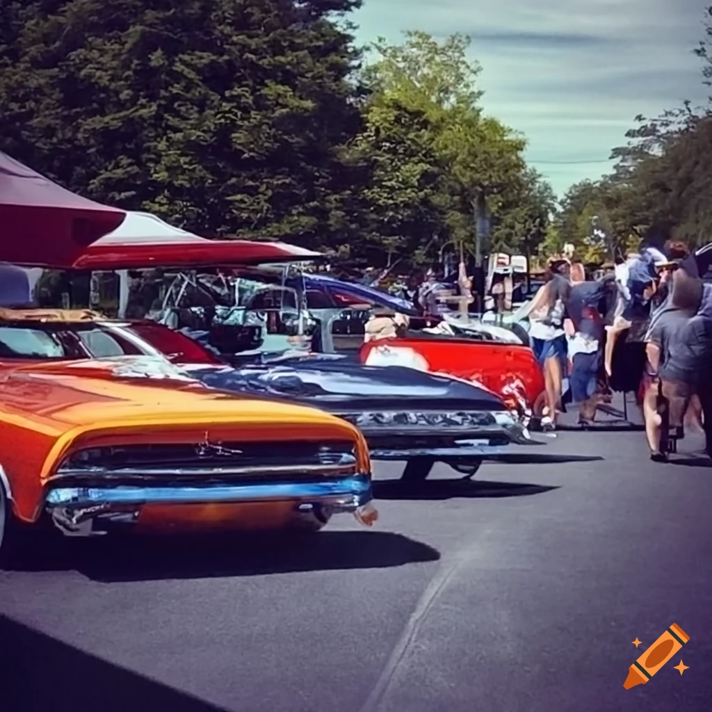 Crowd at a car show on Craiyon