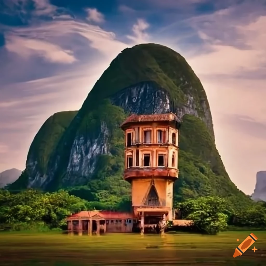 Steampunk building in cuban valle de vinales on Craiyon