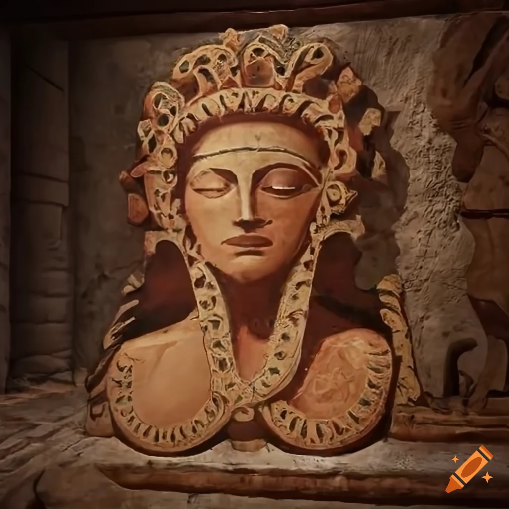 Fresco painting of dawn goddess