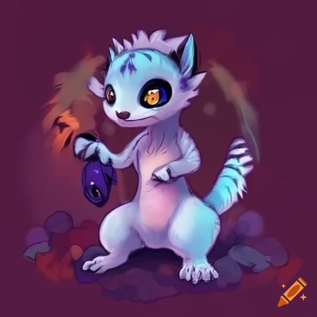 Neopet that resembles a mix of lemur, bird, and rabbit on Craiyon