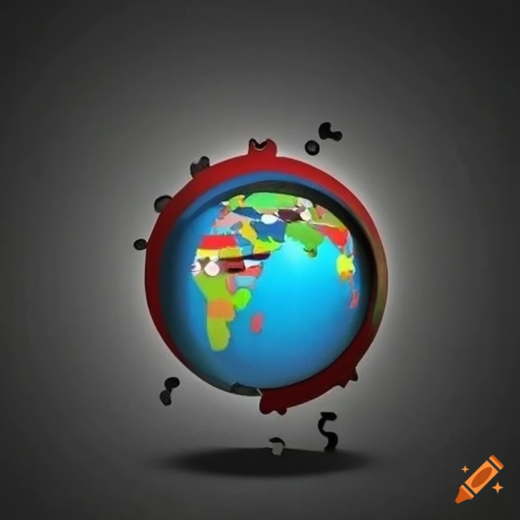 Puzzle globe representing interconnectivity through english language on ...