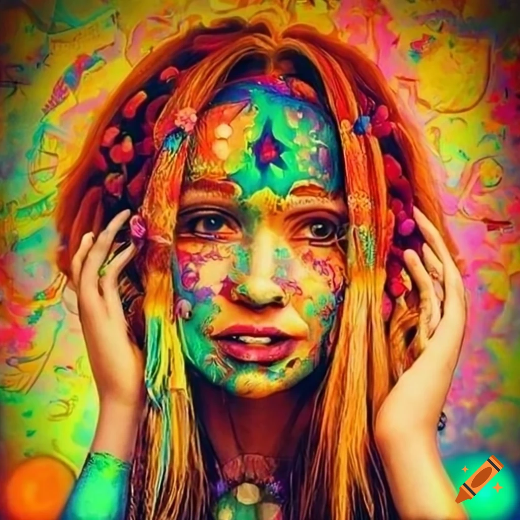 Hippie Face Art