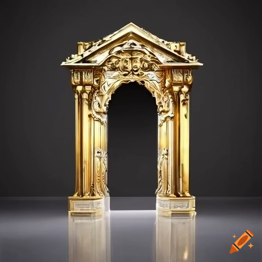 Marble and gold gothic art entrance