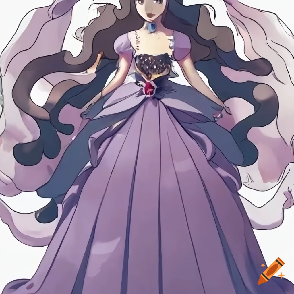 Official pokémon artwork of an elegant noble lady on Craiyon