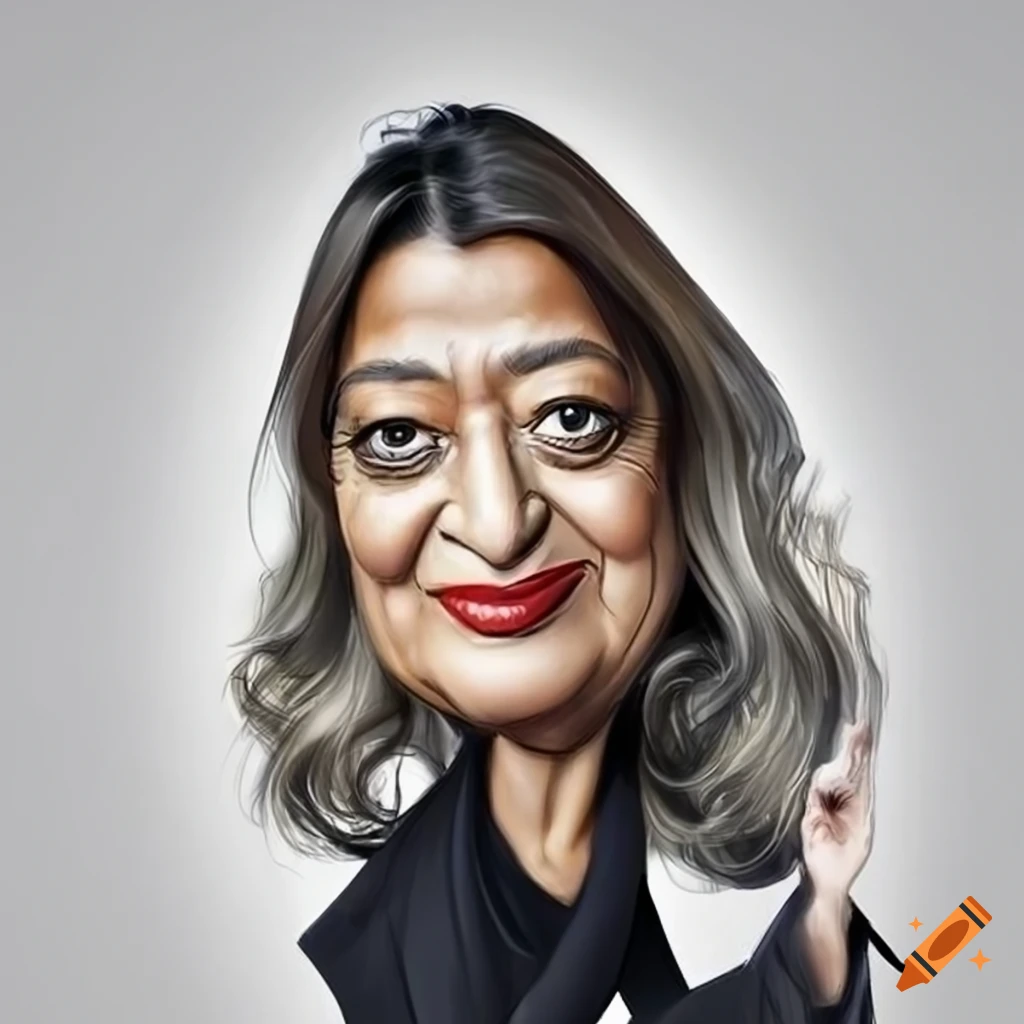 Caricature of zaha hadid on Craiyon