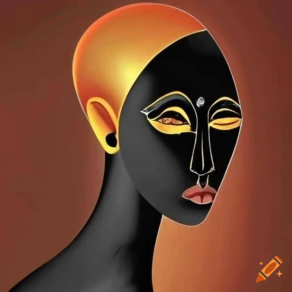 Surreal picasso-style abstract painting of african tribes on Craiyon