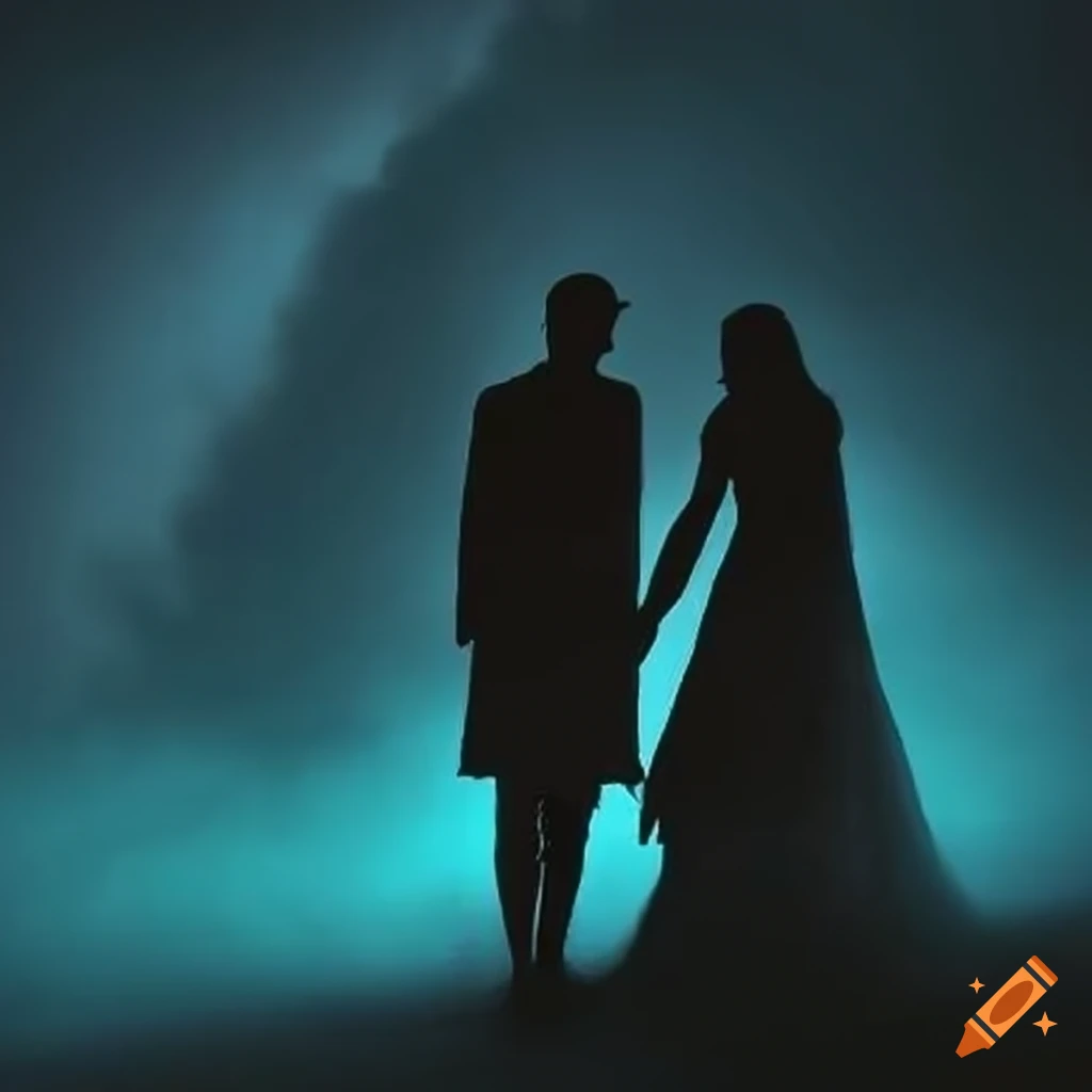 Image of two lovers separated by black mist