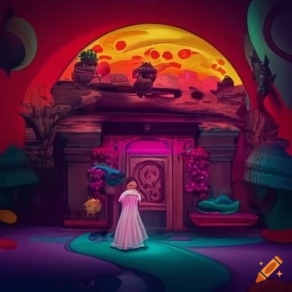 Enchanting Scene In A Groovy Realm On Craiyon