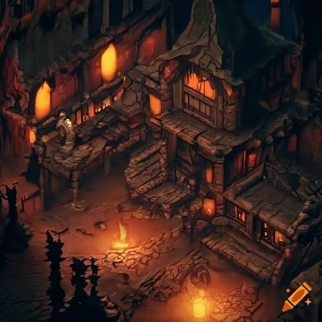 Isometric view style video game, fantasy rpg on Craiyon