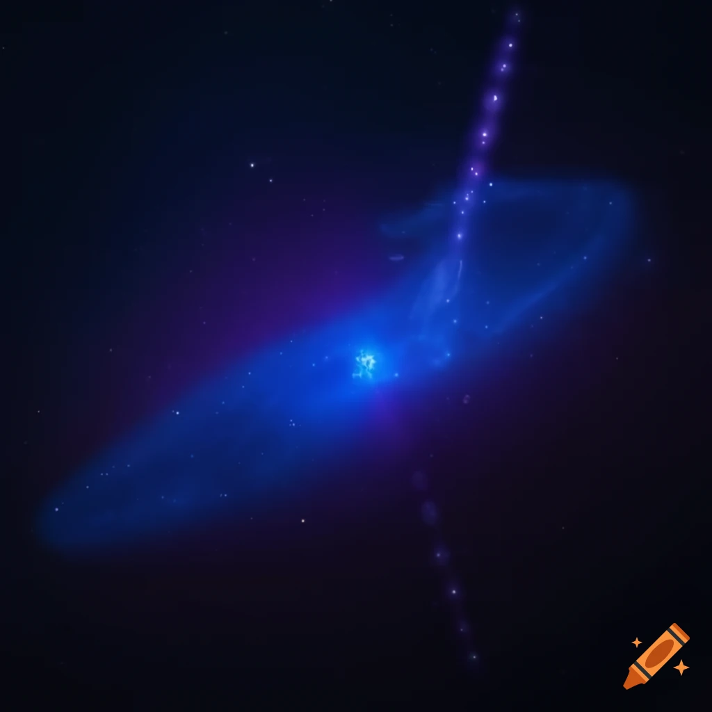 Visualization of a light wave packet travelling through space on Craiyon