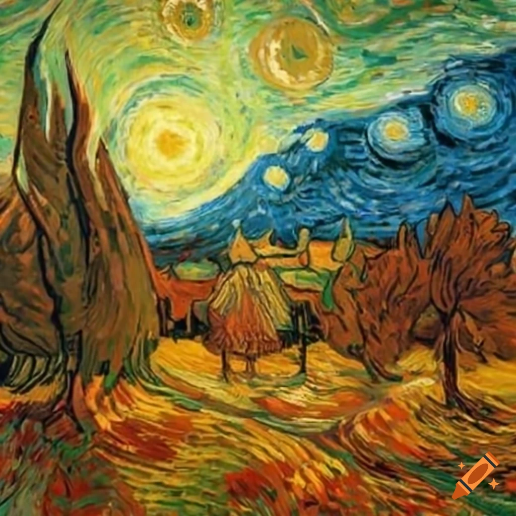 Van gogh painting capturing the essence of summer and autumn