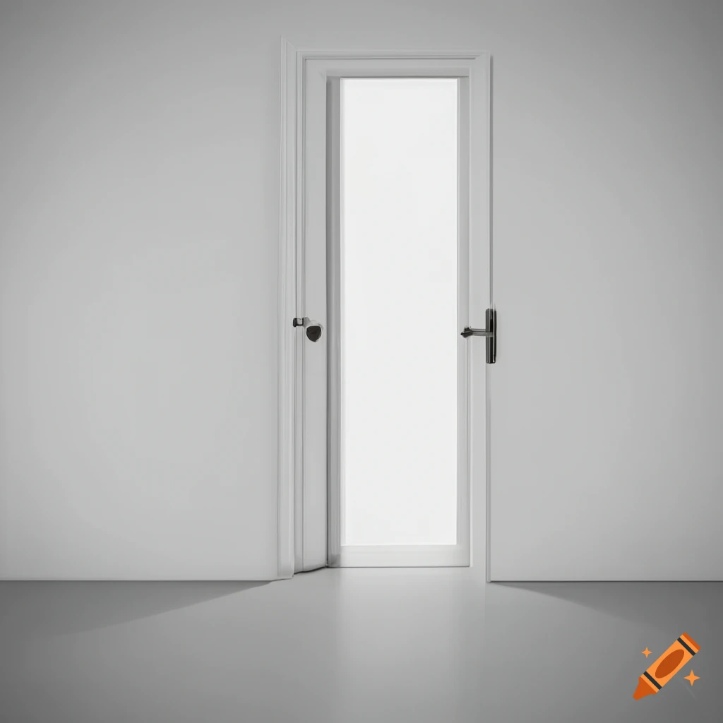 Minimalist white interior with open doors on Craiyon