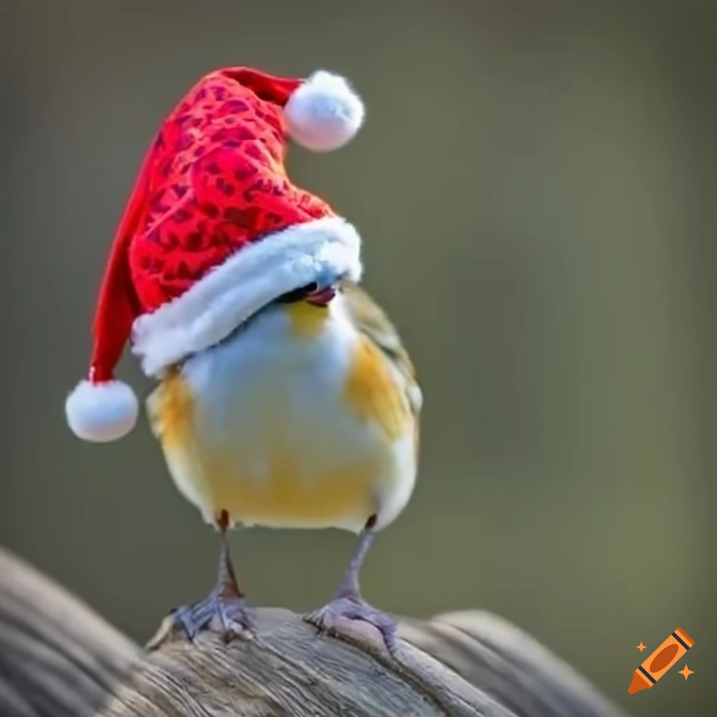 Hummingbird sitting on santa solving a bug with license on Craiyon