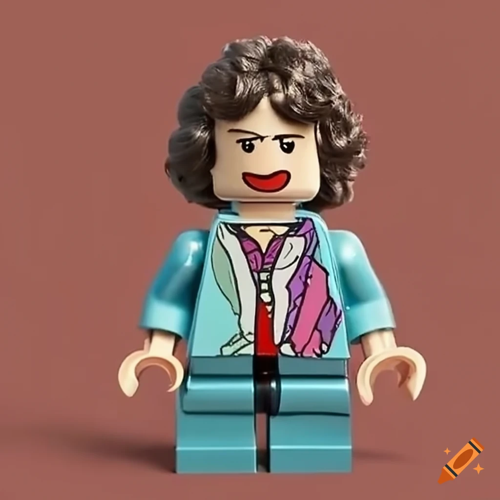 Lego puppet of mick jagger