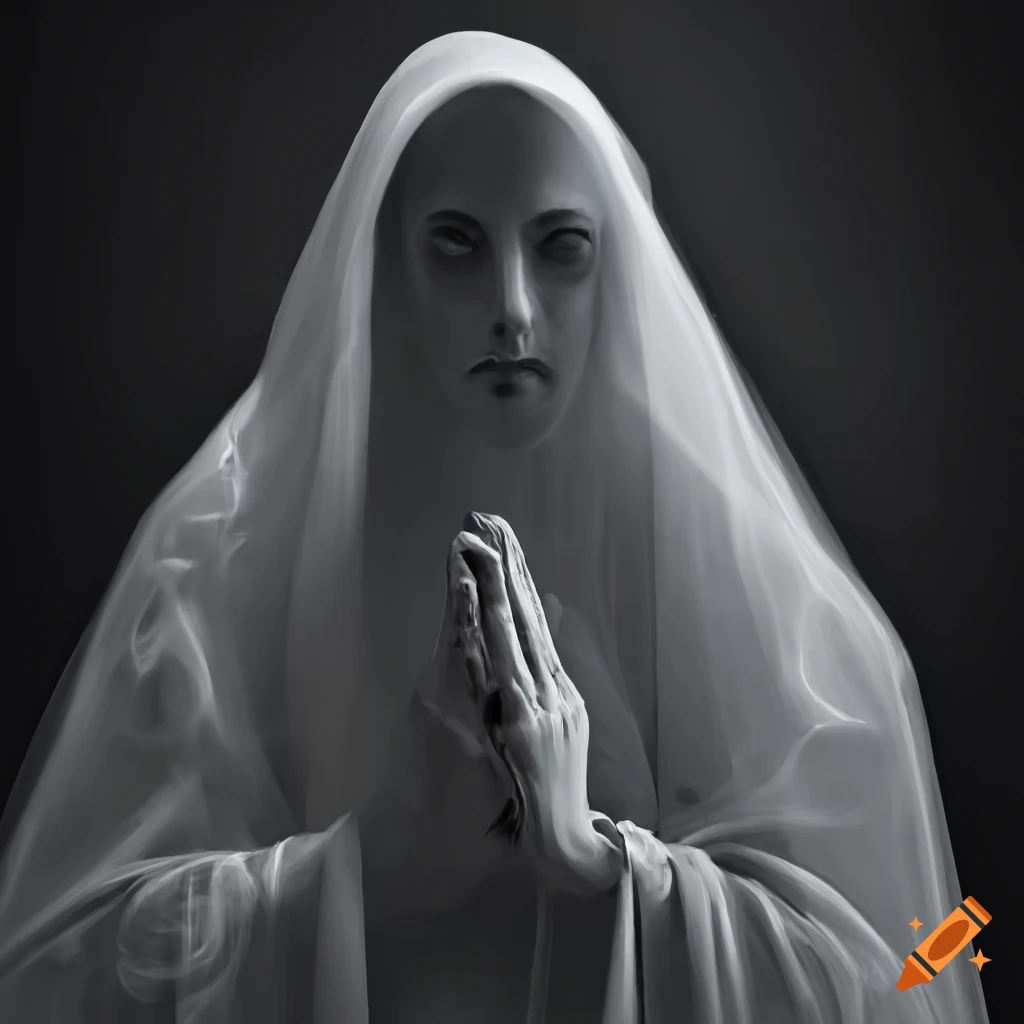 Artwork of a spectral religious figure on Craiyon