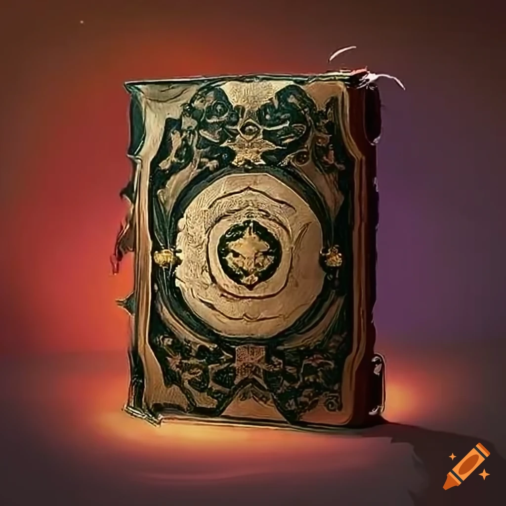 Timeless grimoire depicted as an ornate fantasy manuscript on Craiyon