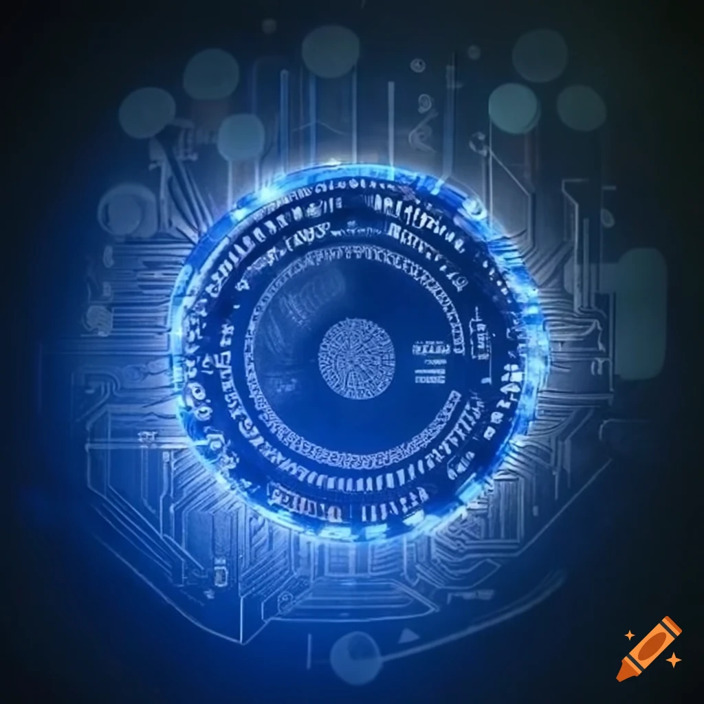 Circuit board logo for blueprint records