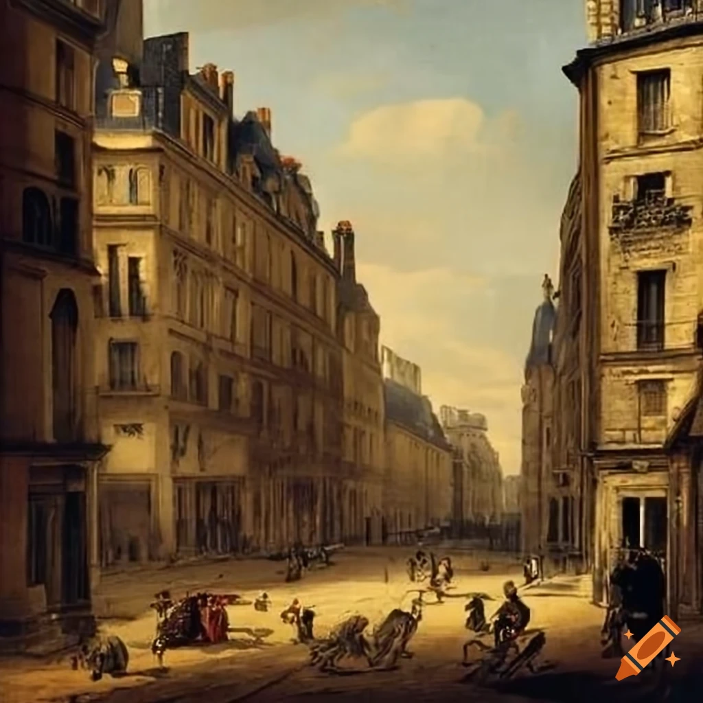 Historic depiction of poverty in old paris on Craiyon