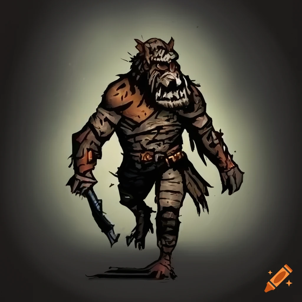 Fantasy artwork of a proud and aggressive ape fighter on Craiyon
