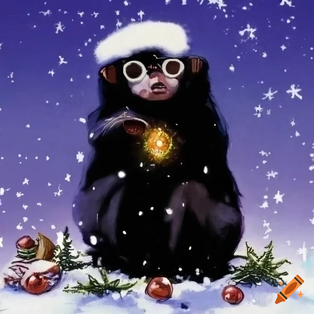 Illustration of an atypical angel from a noir graphic novel