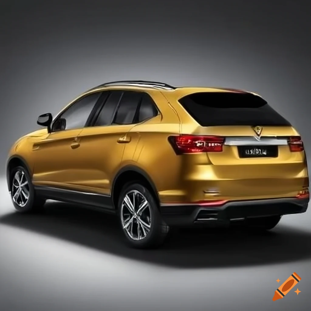 Gold colored proton x5 car