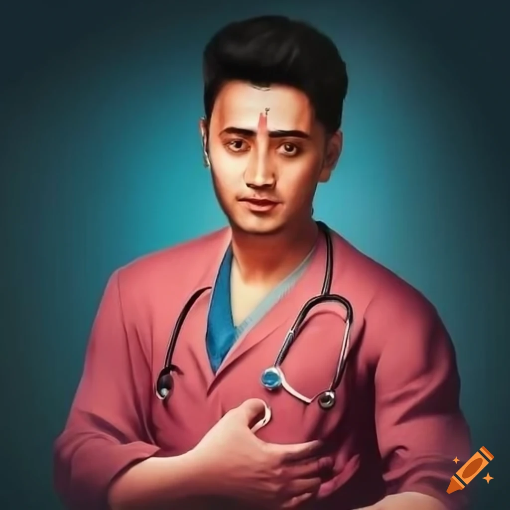 Portrait of a nepalese doctor