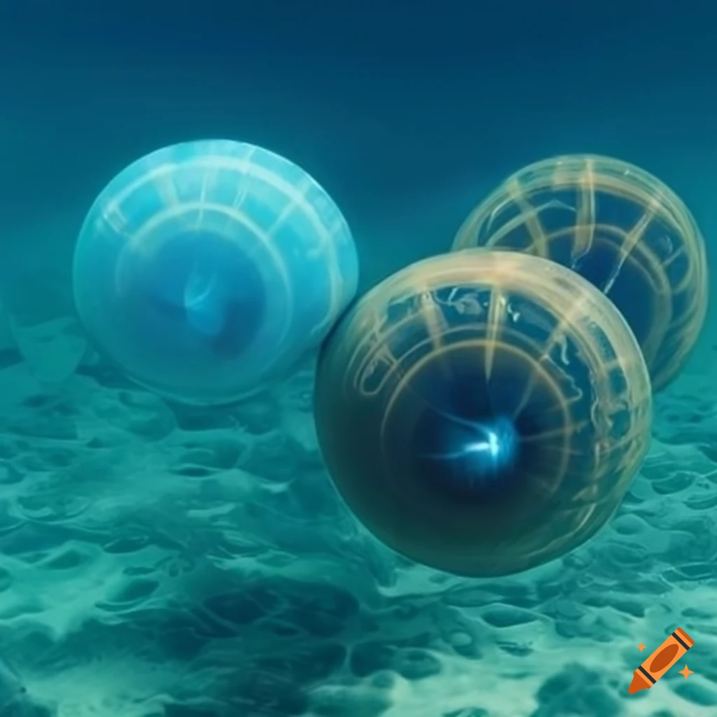 Image of sea creatures attached to suction cups on Craiyon