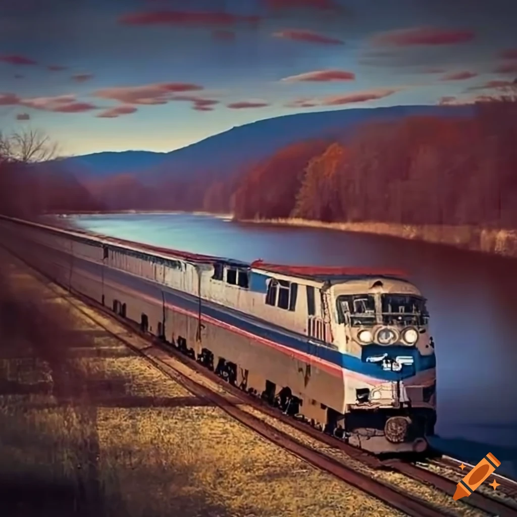 New amtrak locomotive on Craiyon