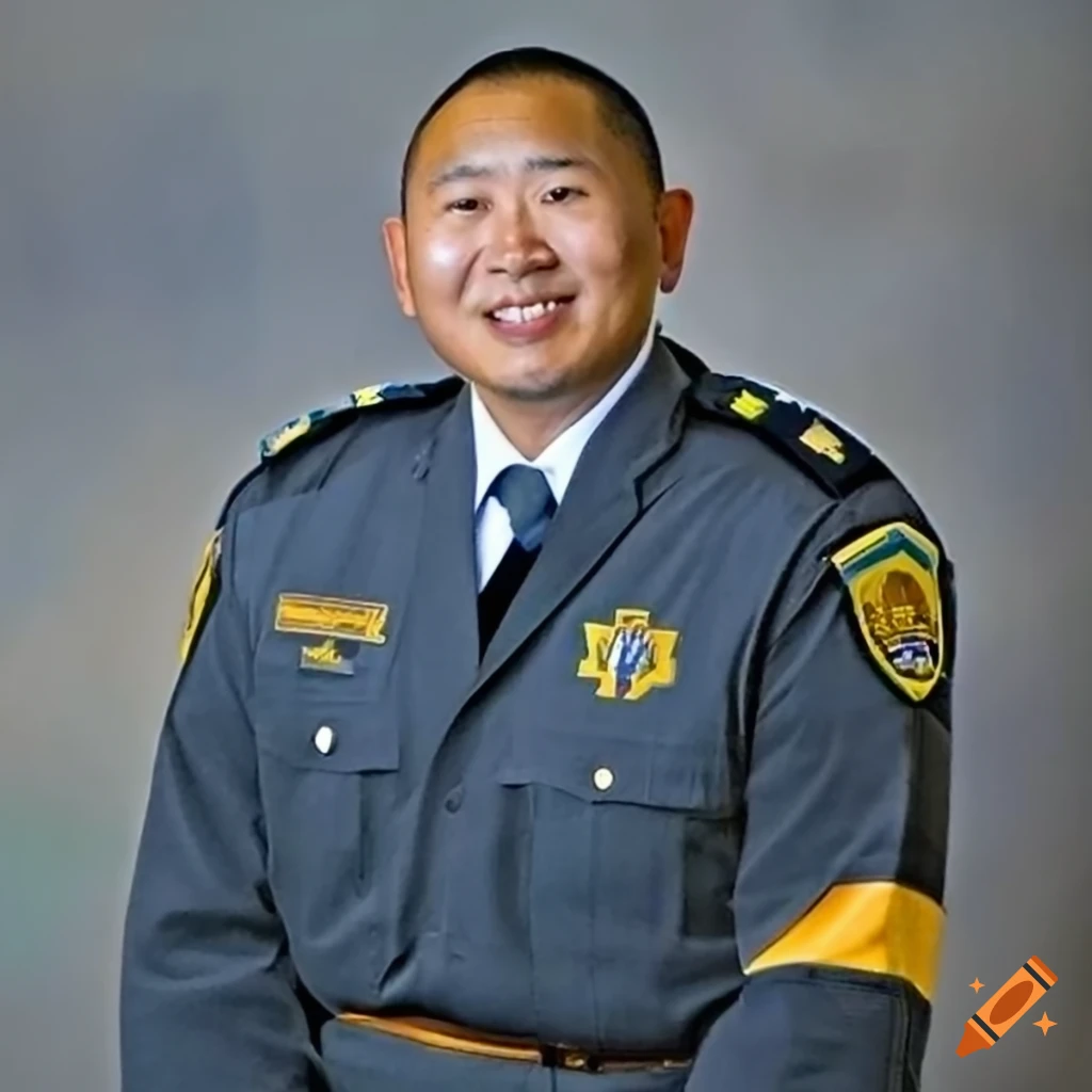 Character Illustration Of An Muscular Hospital Security Guard Character Illustration Of An Muscular Hospital Security Guard