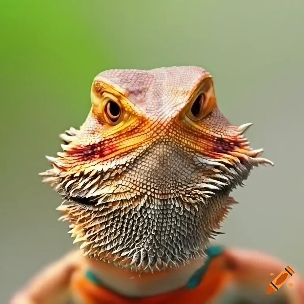 Bearded dragon lizard swimming underwater on Craiyon