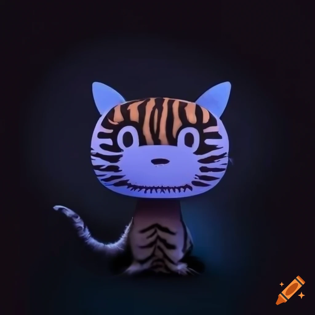 Tiger on black background with github logo on Craiyon