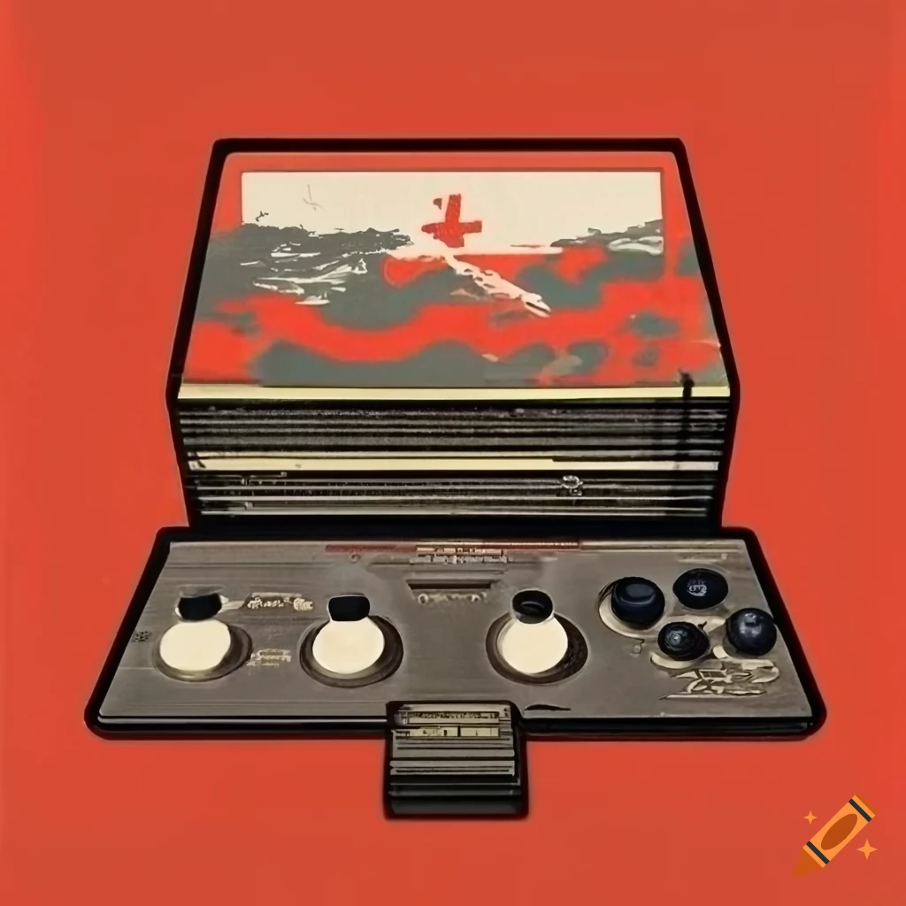 Retro gaming console with soviet poster on Craiyon